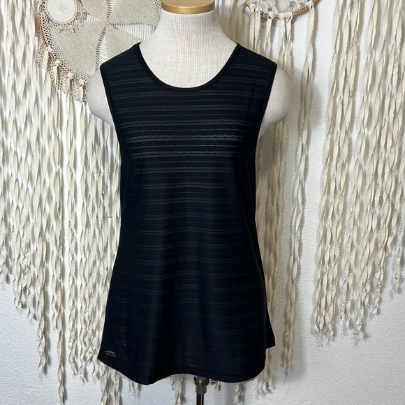 ZYIA | Tops | Zyia Active Black Sheer Work Out Tank Size M | Poshmark